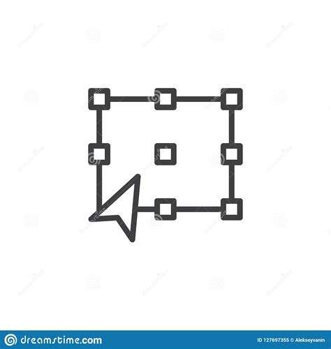 Transform Tool Outline Icon Stock Vector Illustration Of Sign Stroke
