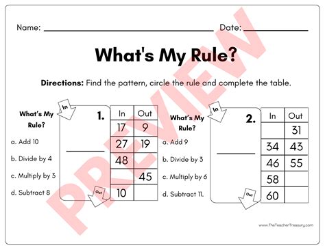 Function Machines What S My Rule Input And Output Tables Robot Theme