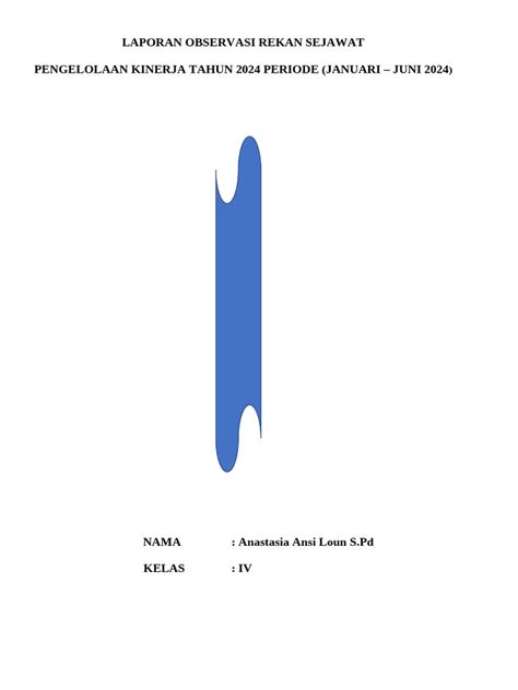 Laporan Observasi Rekan Sejawat Pmm Pdf