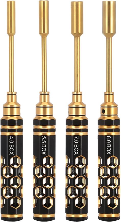 Injora 4 Pcs Rc Hex Screwdriver Tools With Rotating End Cap