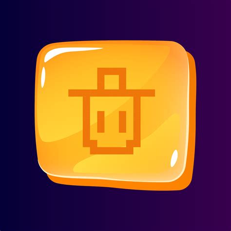Trash Bin Glossy Ui Button With Pixelated Icon Vector Art At Vecteezy