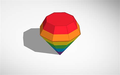 3d Design Rainbow Diamand Tinkercad