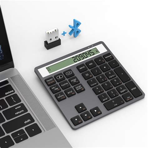 Bluetooth Number Pad 24g Wireless Numeric Keypad With
