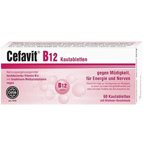 Vitamin B12 Chewable Tablets Cefavit Uk Elivera Uk