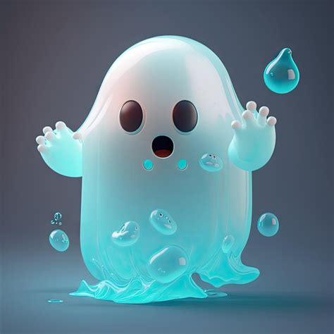 Premium Ai Image Comic Phantom Devil With Bubbles Friendly Monster