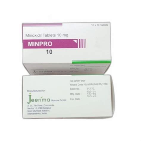 Minpro 10 Mg Minoxidil At ₹ 130stripe Lonitab In Nagpur Id