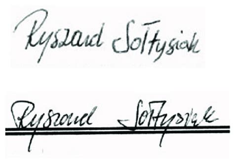 Example Of Forgery Alter Personalisation Of The Signature Top A Download Scientific Diagram