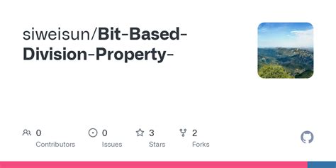 Github Siweisunbit Based Division Property