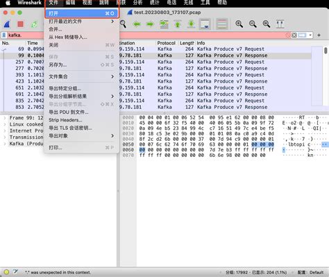 Tcpdump Wireshark 分析 Kafka 数据包 Benzimus Blog