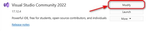 Installation Of Visual Studio 2022 Community With CMake Support
