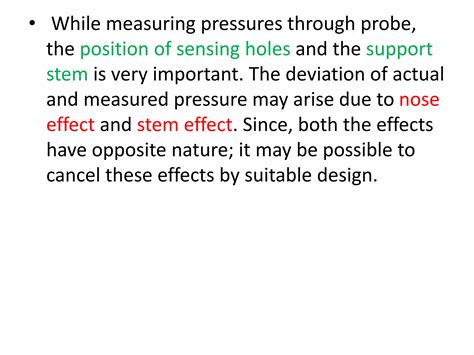 Measurement Of Pressure In Subsonic Flow Ppt