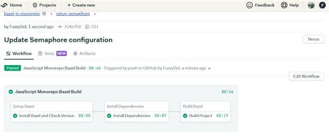 Run Bazel Build On Semaphore Semaphore