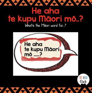 He Aha Te Kupu Māori Mō Te Reo Club