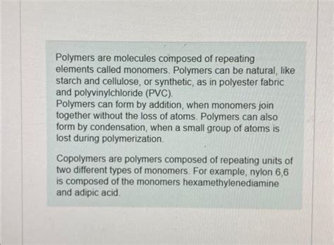 Solved Polystyrene Is An Addition Polymer Formed From