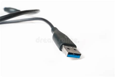 Macro Photo Of Usb Cable Isolated On White Stock Image Image Of Network Isolated 139709625