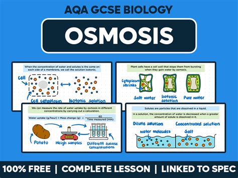 Gcse Aqa Biology Complete Lesson Osmosis Teaching Resources