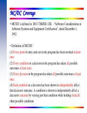 Special Lecture MC DC Coverage Posted Pdf MC DC Coverage MC DC Is Defined In DO B ED B