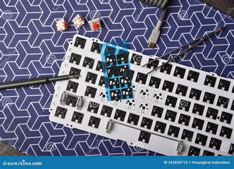 Disassembly Mechanical Keyboard Modified Custom Keyboard With PCB Switch Pad Stickers Royalty