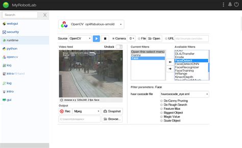 Opencv Ui Ideas Myrobotlab