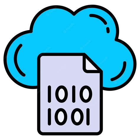 Premium Vector Binary File Sign Cloud Encryption Decryption Concept Encoding Or Transforming