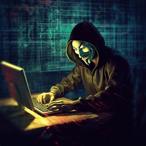 premium photo anonymous developer hacking ai generated image