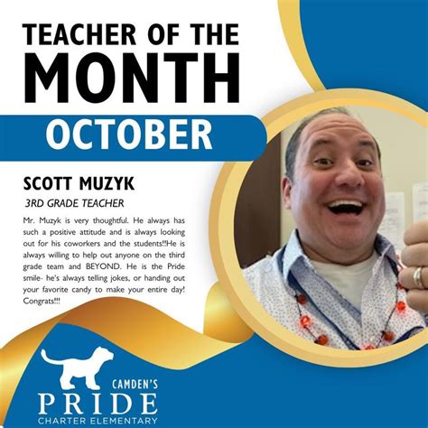 October Teachers And Staff Of The Month Camdens Charter School Network