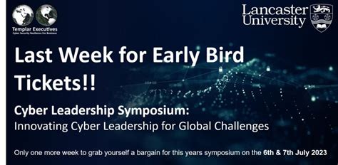 Lancaster University Cyber Security On Linkedin Cyber Security Leadership Symposium 2023