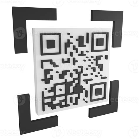 Scan QR Code Clipart Flat Design Icon Isolated On Transparent Background D Render Digital
