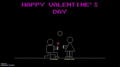 Programmer Wishes On Valentines Day Using C Graphics Youtube
