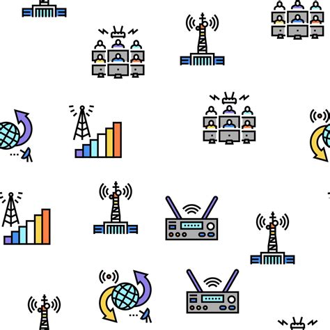 Telecommunication Technology Vector Seamless Pattern 10099552 Vector Art At Vecteezy