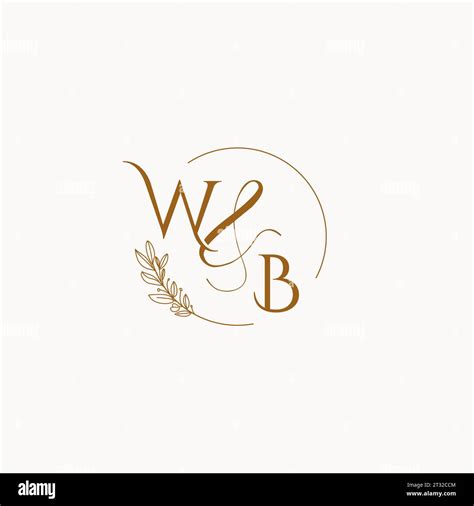 Wb Initial Wedding Monogram Logo Design Ideas Stock Vector Image And Art Alamy