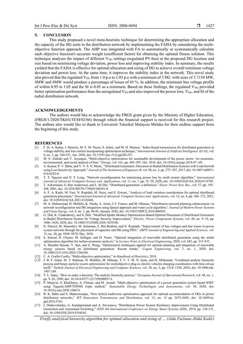 firefly analytical hierarchy algorithm for optimal allocation and