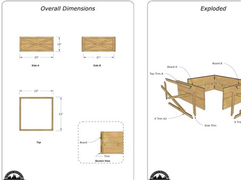 collapsible square x frame tree collar plans christmas tree etsy