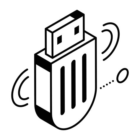 An Icon Of Usb Isometric Design Vector Art At Vecteezy