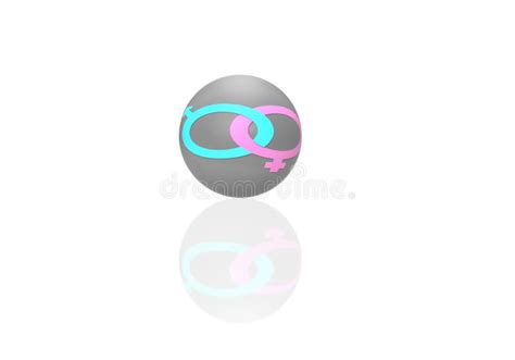 Gender Symbol In Sphere On White Background Stock Vector Illustration Of Graphic Rendering