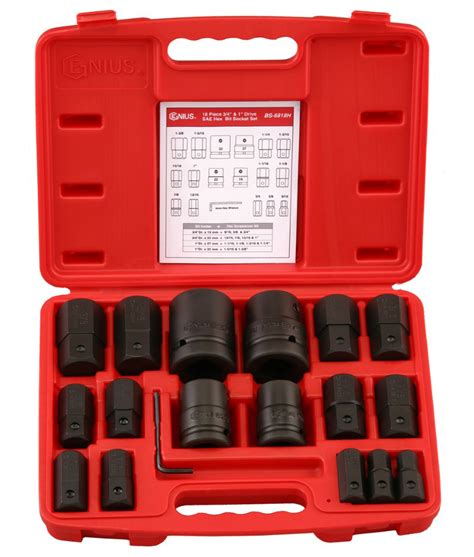 Piece Dr SAE Hex Bit Socket Set AG Tools