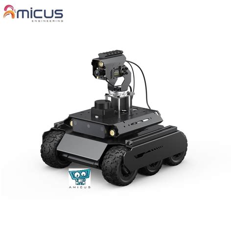 Ugv Rover Ros 2 Open Source 6 Wheels 4wd Ai Robot Kit Pi5 4gb With Battery Amicus Engineering
