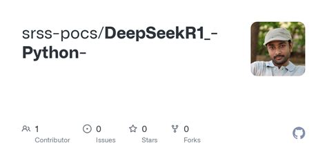 Github Srss Pocsdeepseekr1 Python