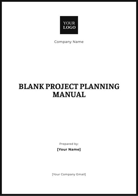 Free Blank Project Planning Manual Template To Edit Online