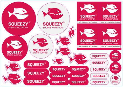 Squeezy Stickers A4 Sheet Squeezy Sports Nutrition