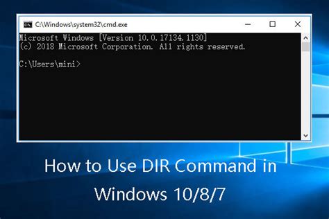 How To Use DIR Command In Windows 10 8 7