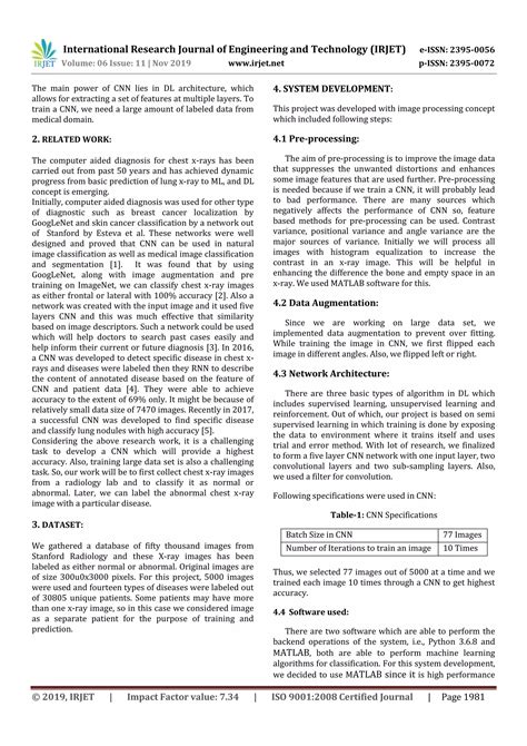 Irjet Chest Abnormality Detection From X Ray Using Deep Learning Pdf Artificial
