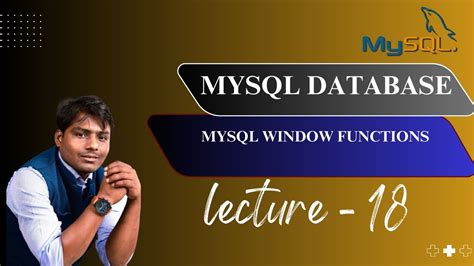 Sql Lecture 18 Mysql Window Functions Nmd Pvt Ltd Youtube