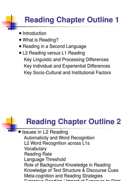 Ch13 Reading 2ndedition Pdf Second Language Reading Comprehension