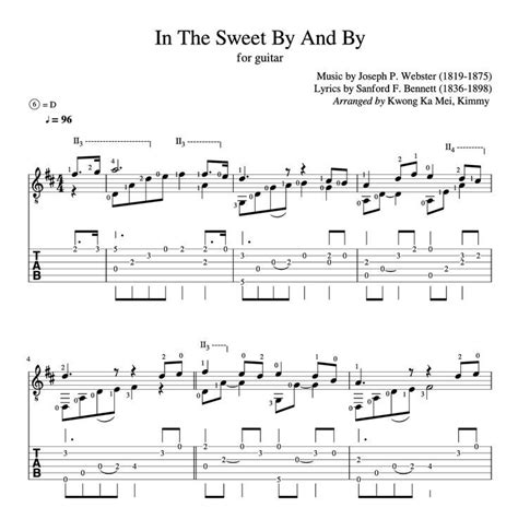 Sheettab In The Sweet By And By Sweet By And By Sheet Music
