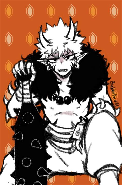 Yokai Au Oni Bakugo~ By Boaarmeep On Deviantart