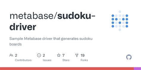 Github Metabasesudoku Driver Sample Metabase Driver That Generates Sudoku Boards