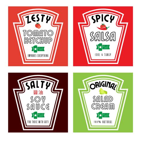 Condiment Labels Canva Edition Mercharts