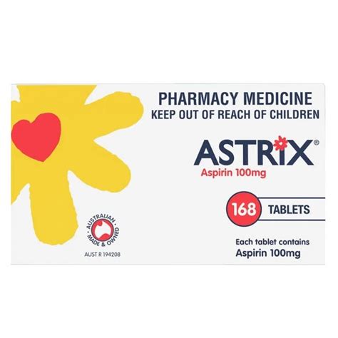 Astrix Aspirin 100mg Tab X 168 Buy Online In Australia Chemist Direct