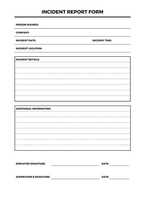 Incident Report Form Etsy